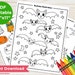 PRINTABLE Halloween Coloring Pages, Instant Download Pumpkin Party ...