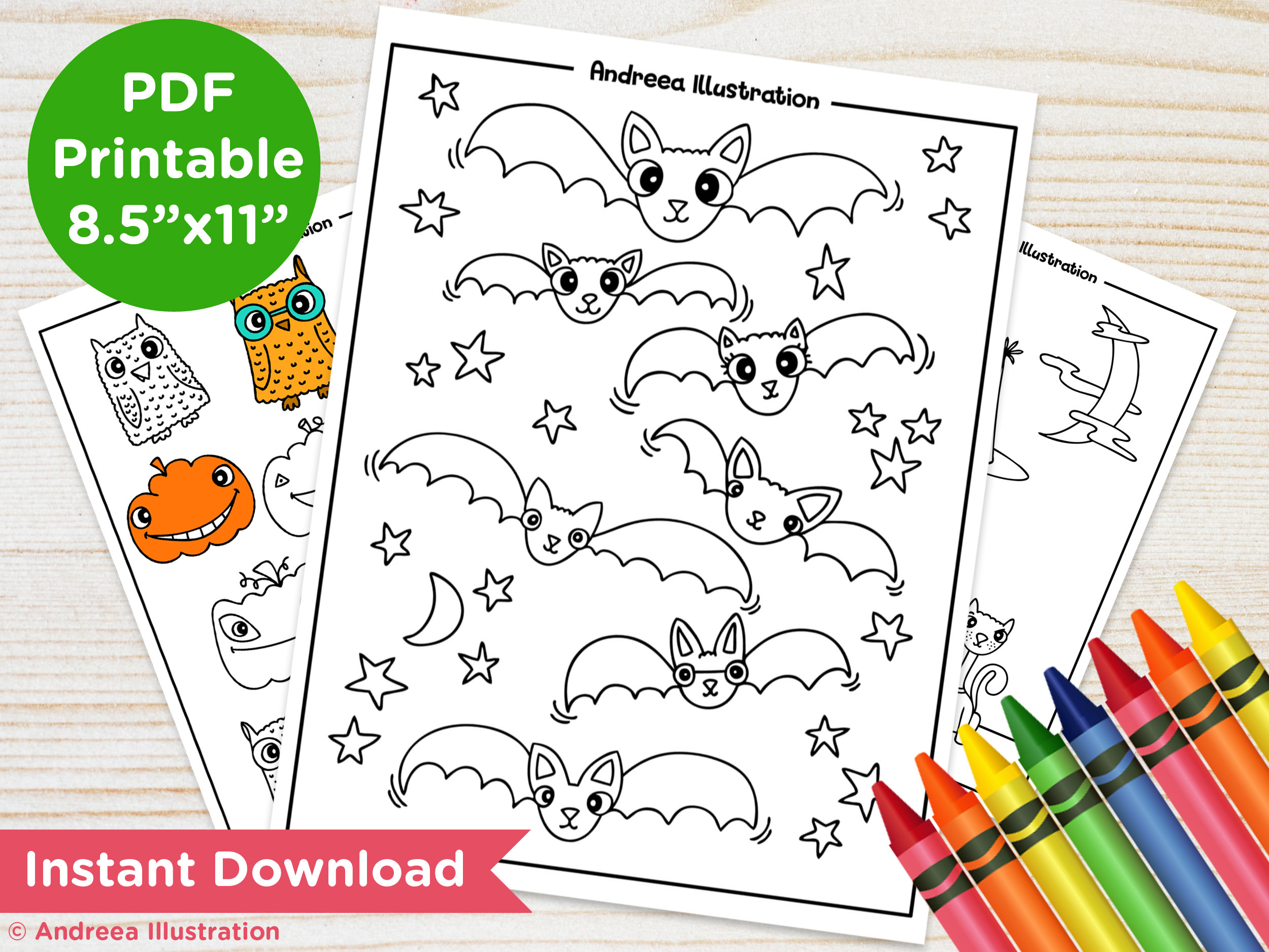 PRINTABLE Halloween Coloring Pages, Instant Download Pumpkin Party ...