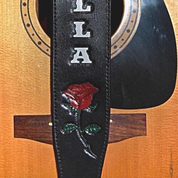 Rose Guitar Strap - Etsy
