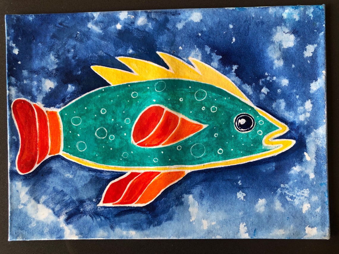 Aloha Fish Placemats set of 6 - Etsy