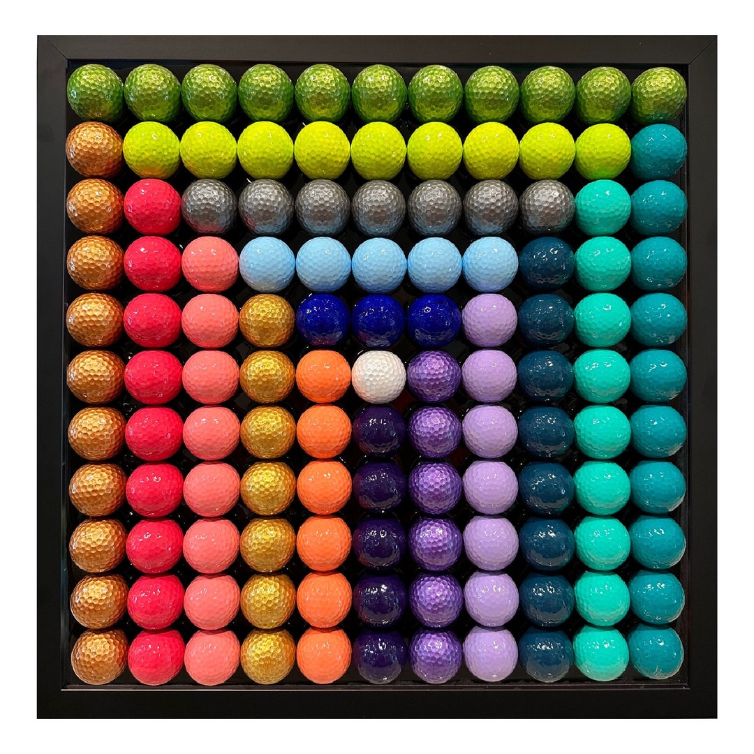 Award Winner | Modern Hand Painted Golf Ball Wall Art - Etsy