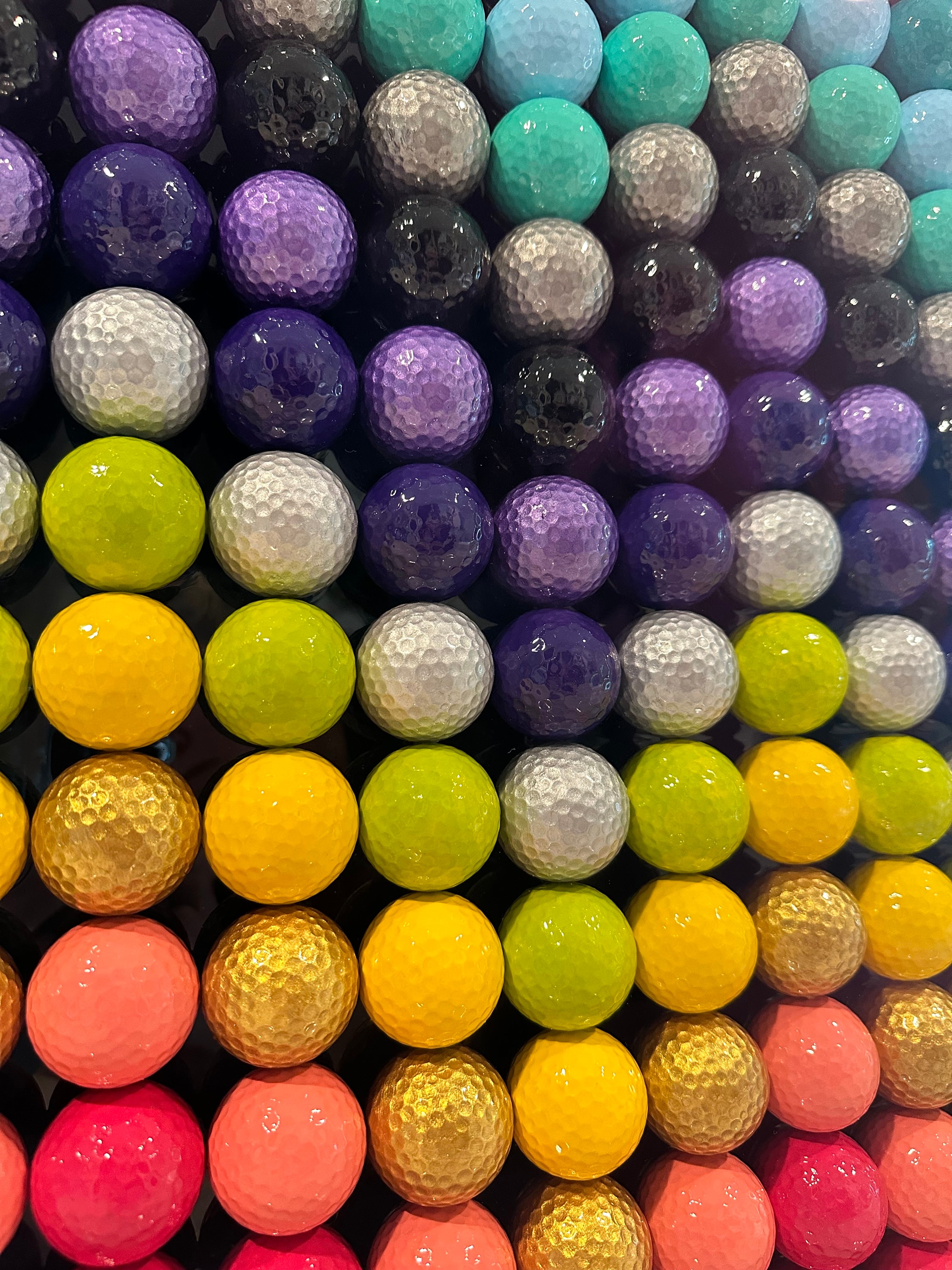 Bounce Too | Modern Hand Painted Golf Ball Wall Art | Bounce Collection ...