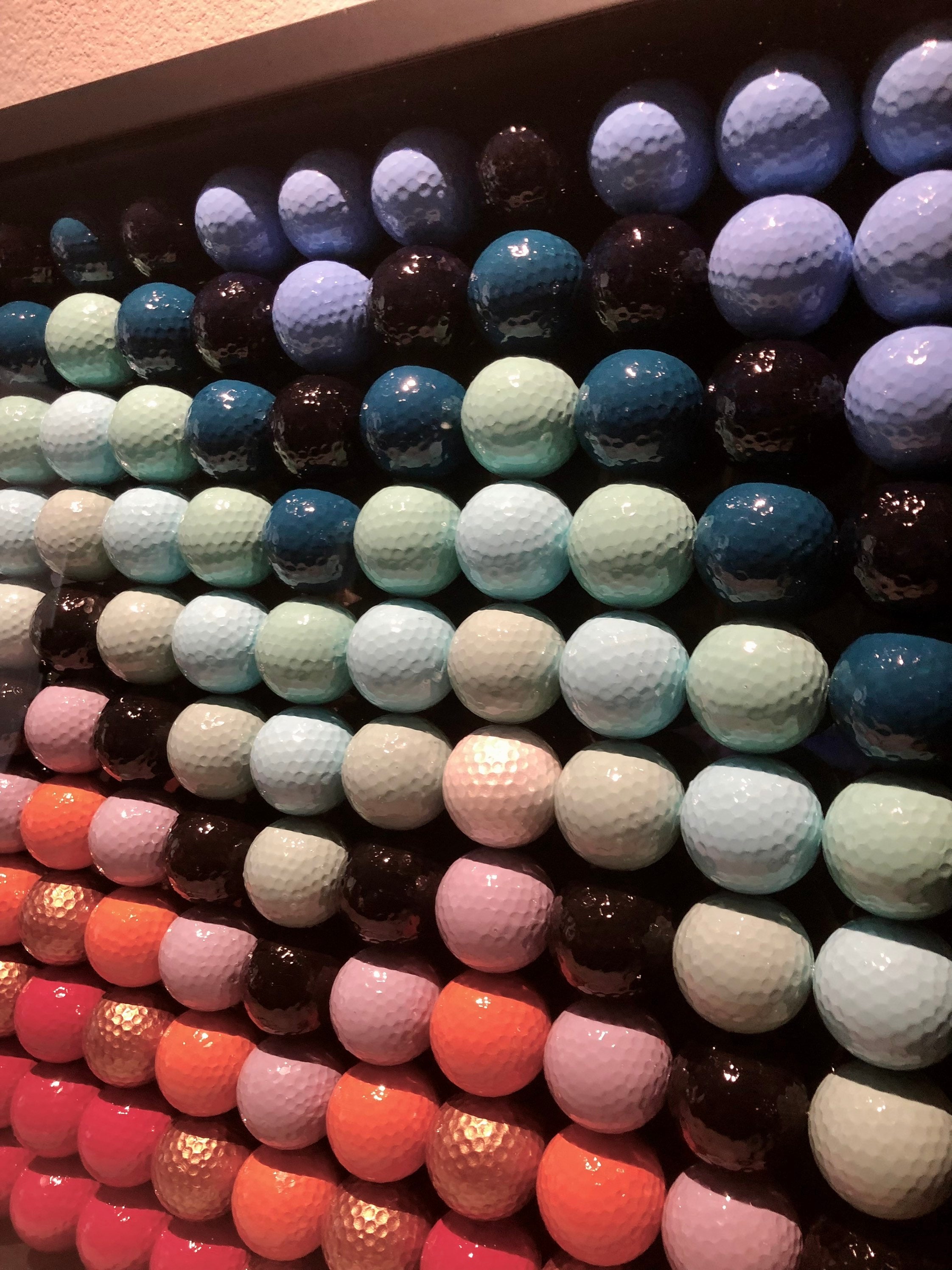 Modern Hand Painted Golf Ball Wall Art | Bounce Collection - Etsy