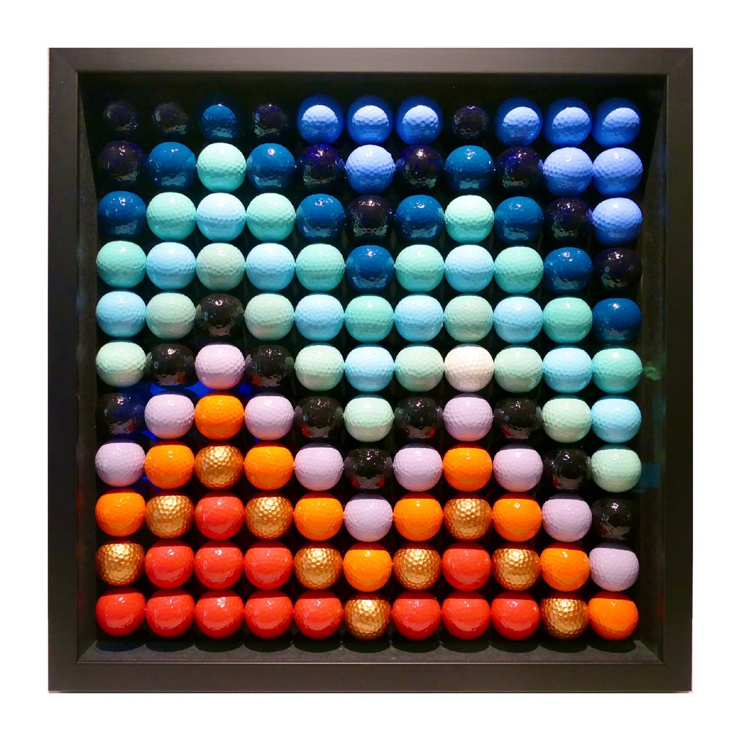 Modern Hand Painted Golf Ball Wall Art | Bounce Collection - Etsy