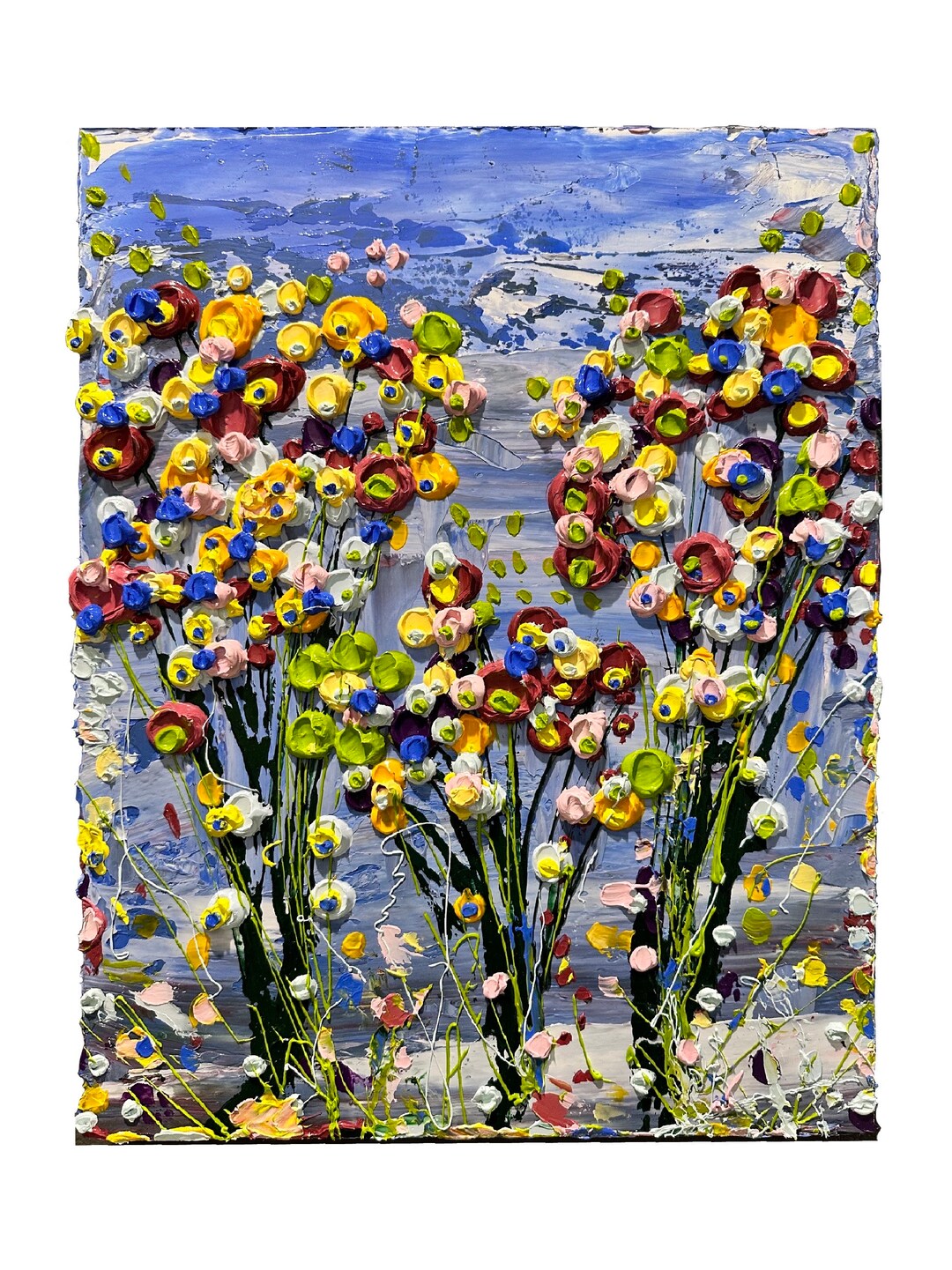 Pic a Lily Dilly Bouquet Canyon Impasto Flowers Painting - Etsy