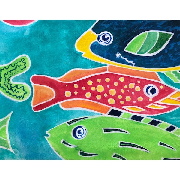 Hand Painted Fish - Etsy