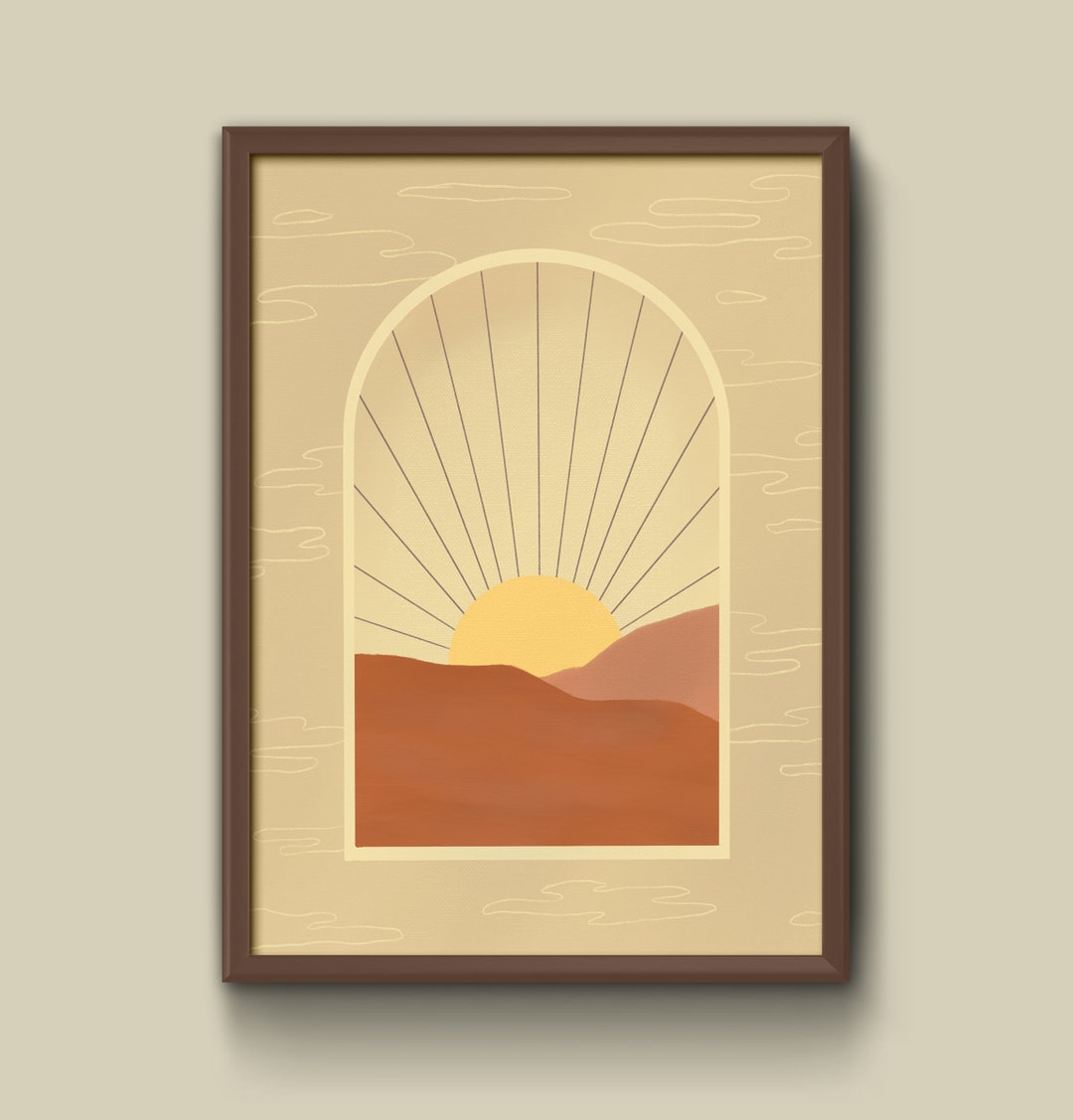 Sun Arch Mid-century Modern Downloadable Print 300dpi - Etsy