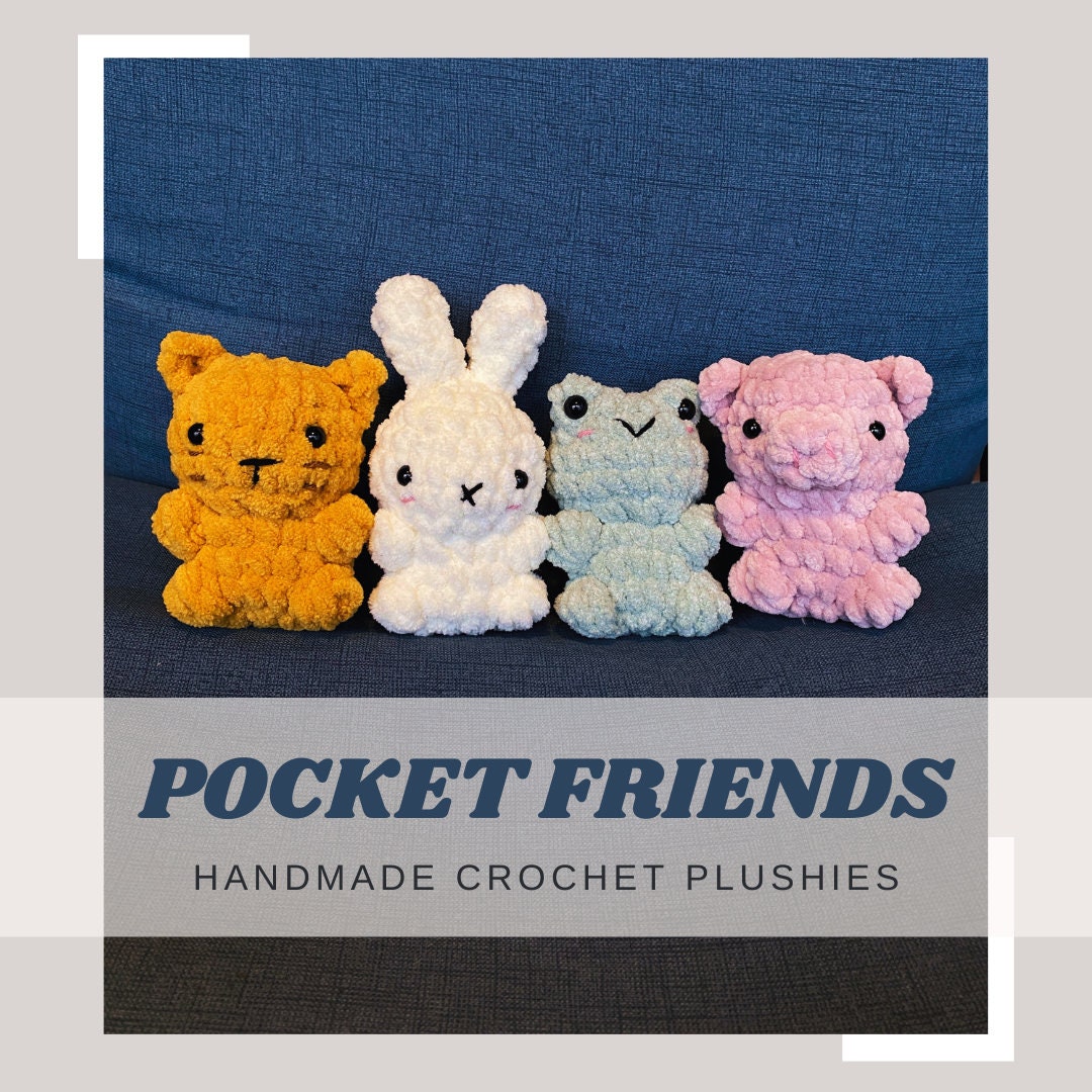 Pocket Friend Animals Handmade Amigurumi Crochet Plushies Frog Bunny ...