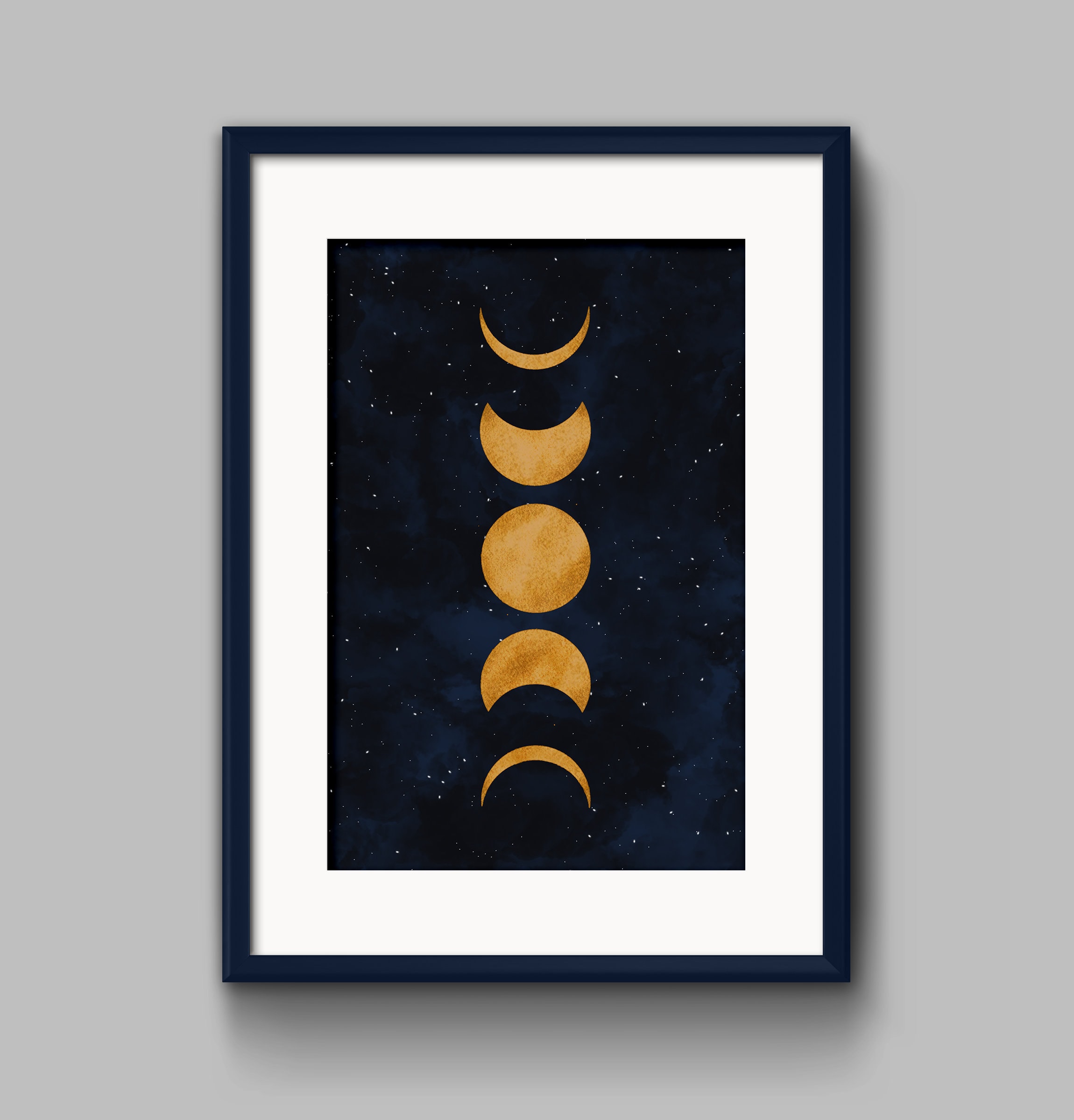 Moon Phases Star Night High Quality Downloadable Print 300 Dpi - Etsy