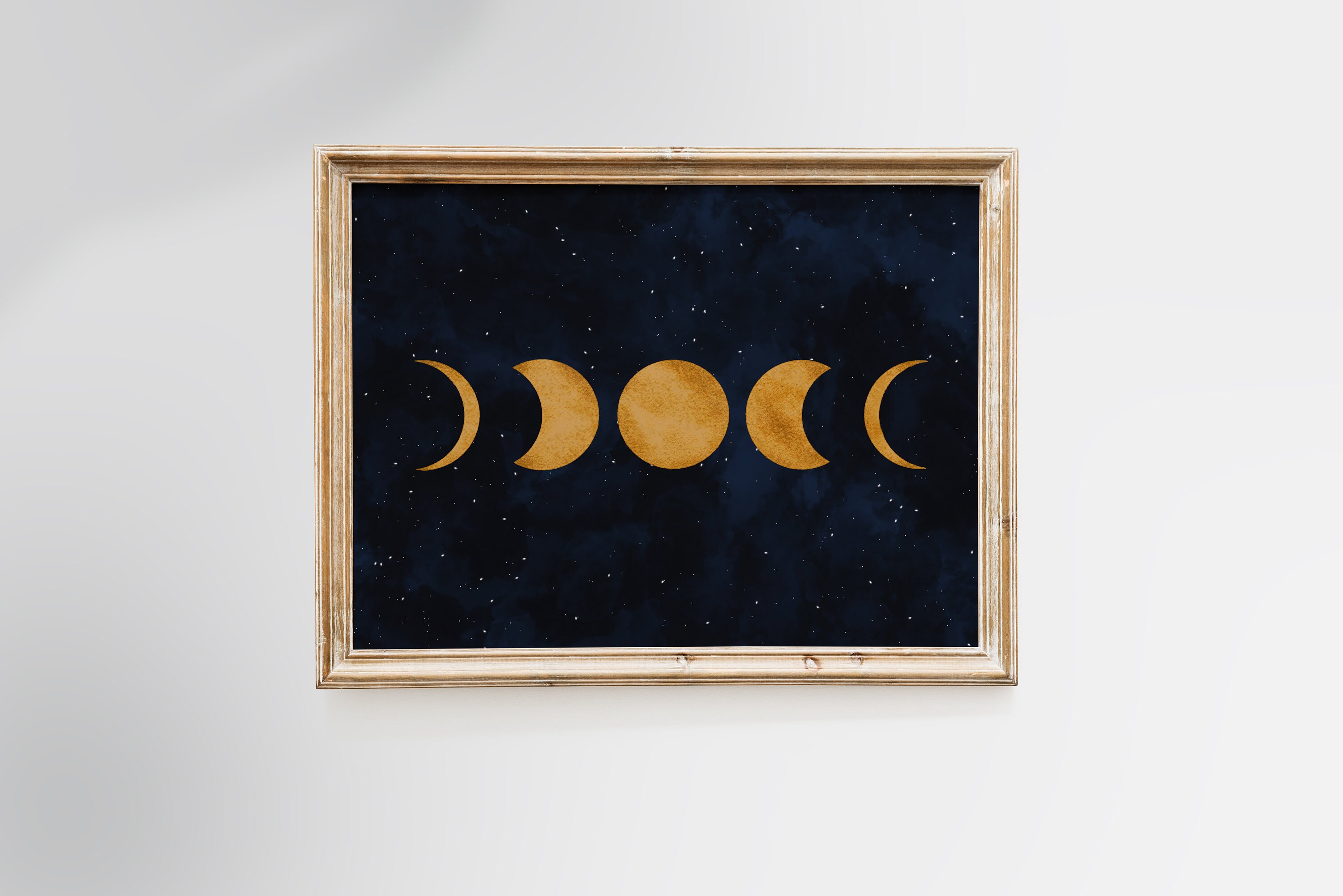 Moon Phases Star Night High Quality Downloadable Print 300 Dpi - Etsy