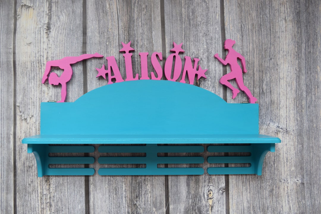 Running Medal Holder Trophy Shelf Running and Gymnastics With - Etsy