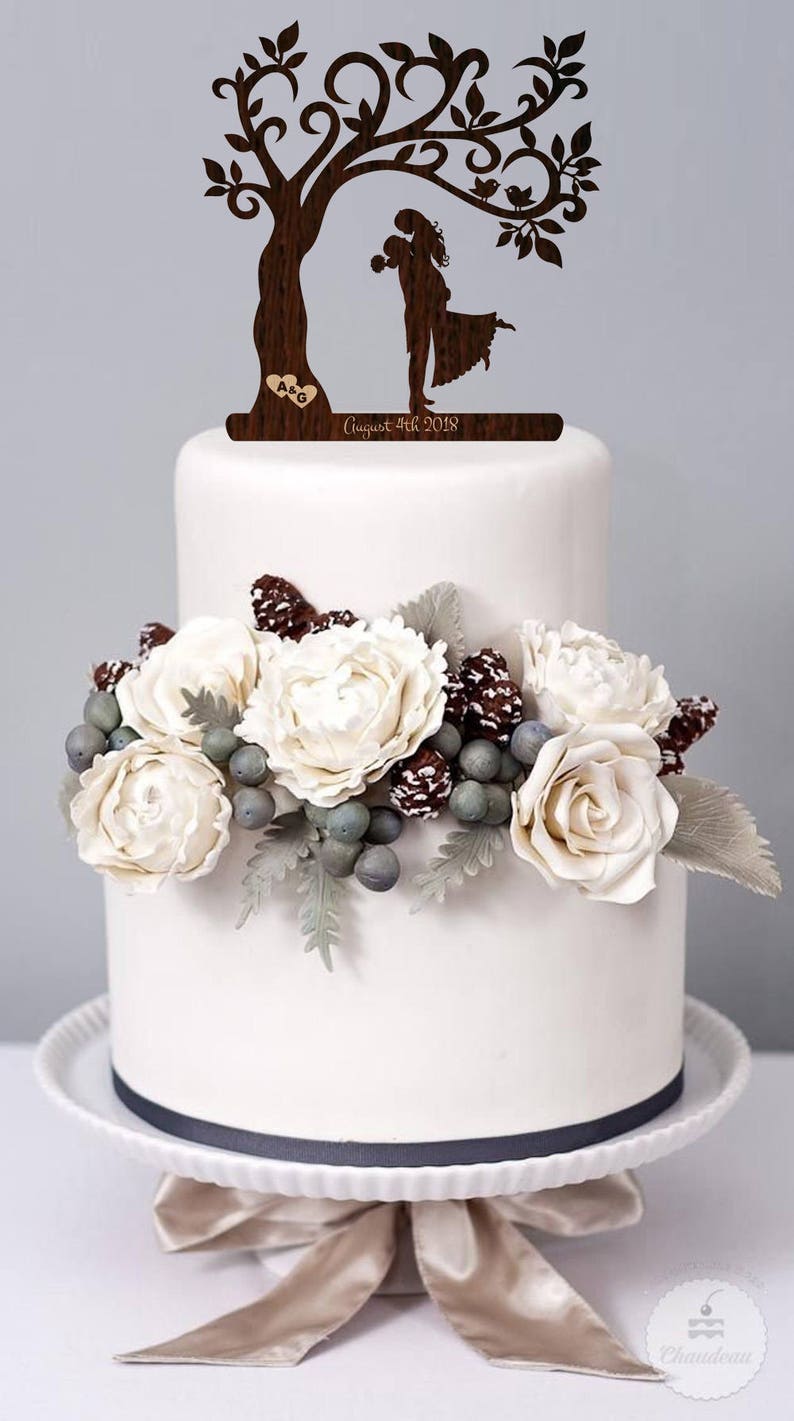 Wedding cake topper tree Rustic cake topper Wood cake topper | Etsy