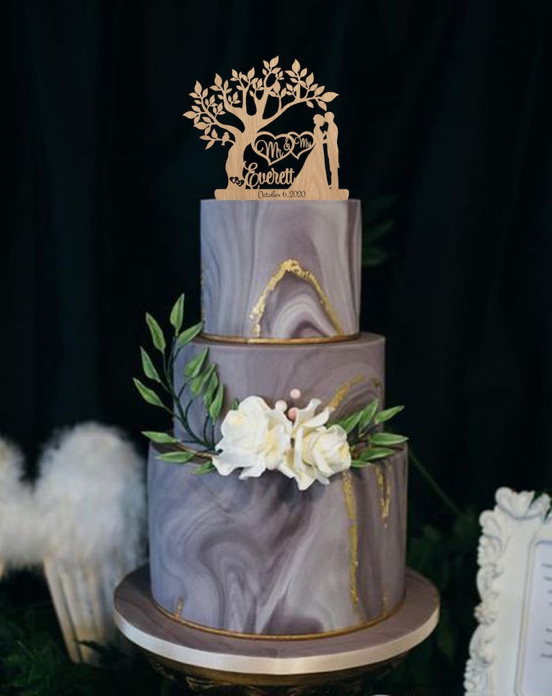 Wedding Cake Topper for Wedding Rustic Cake Topper Bride and | Etsy