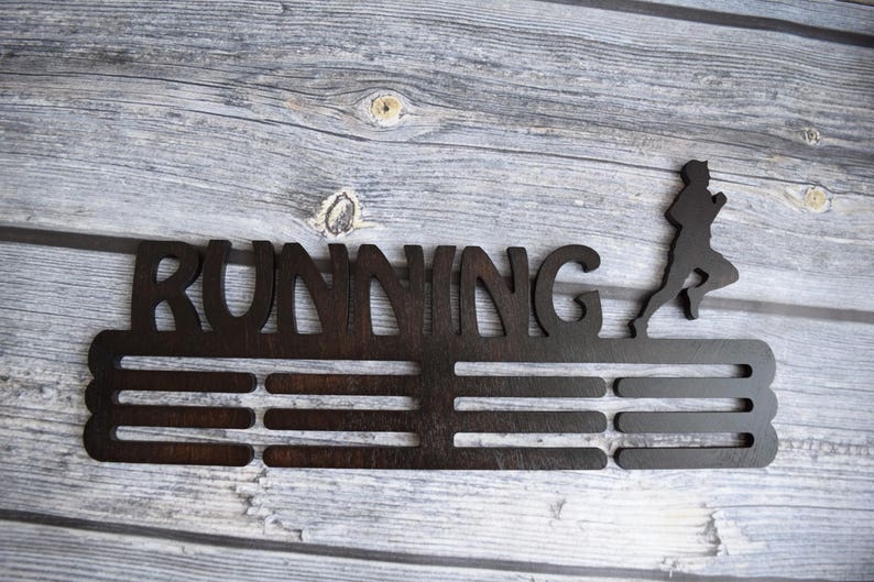 Personalized Running Medal Holder Personalized Medal Display | Etsy