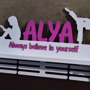 Personalized Karate Trophy Shelf and Medal Holder Kid Sport Gift for ...