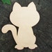 Set 5 Wood Shape Cat Unfinished Unpainted Christmas Ornaments Tree ...
