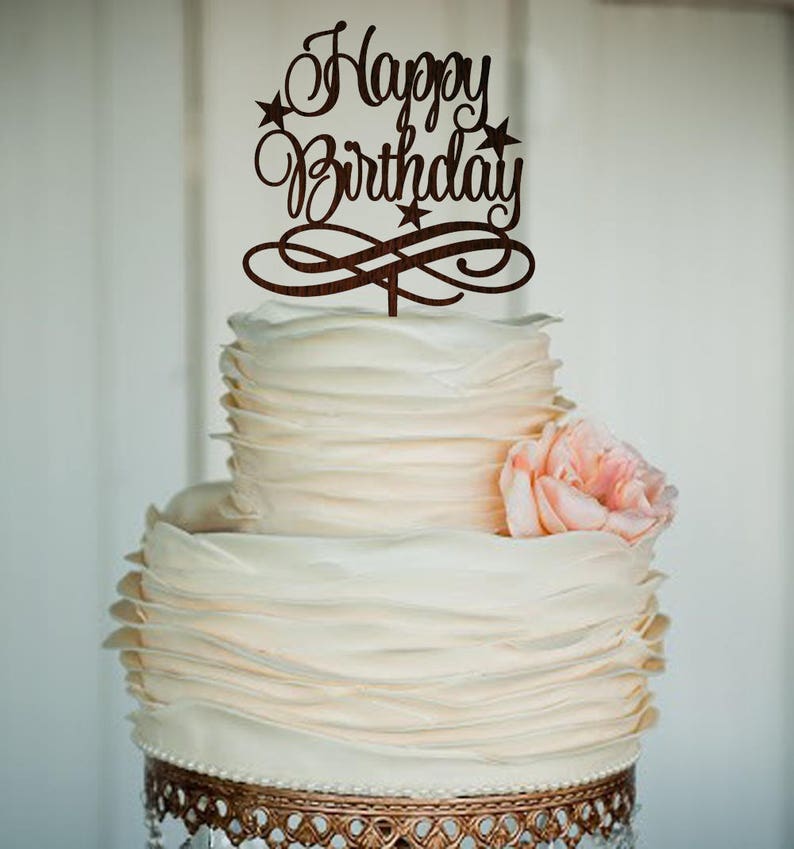 Birthday Cake Topper Personalized Cake Topper Custom Cake Topper Happy ...
