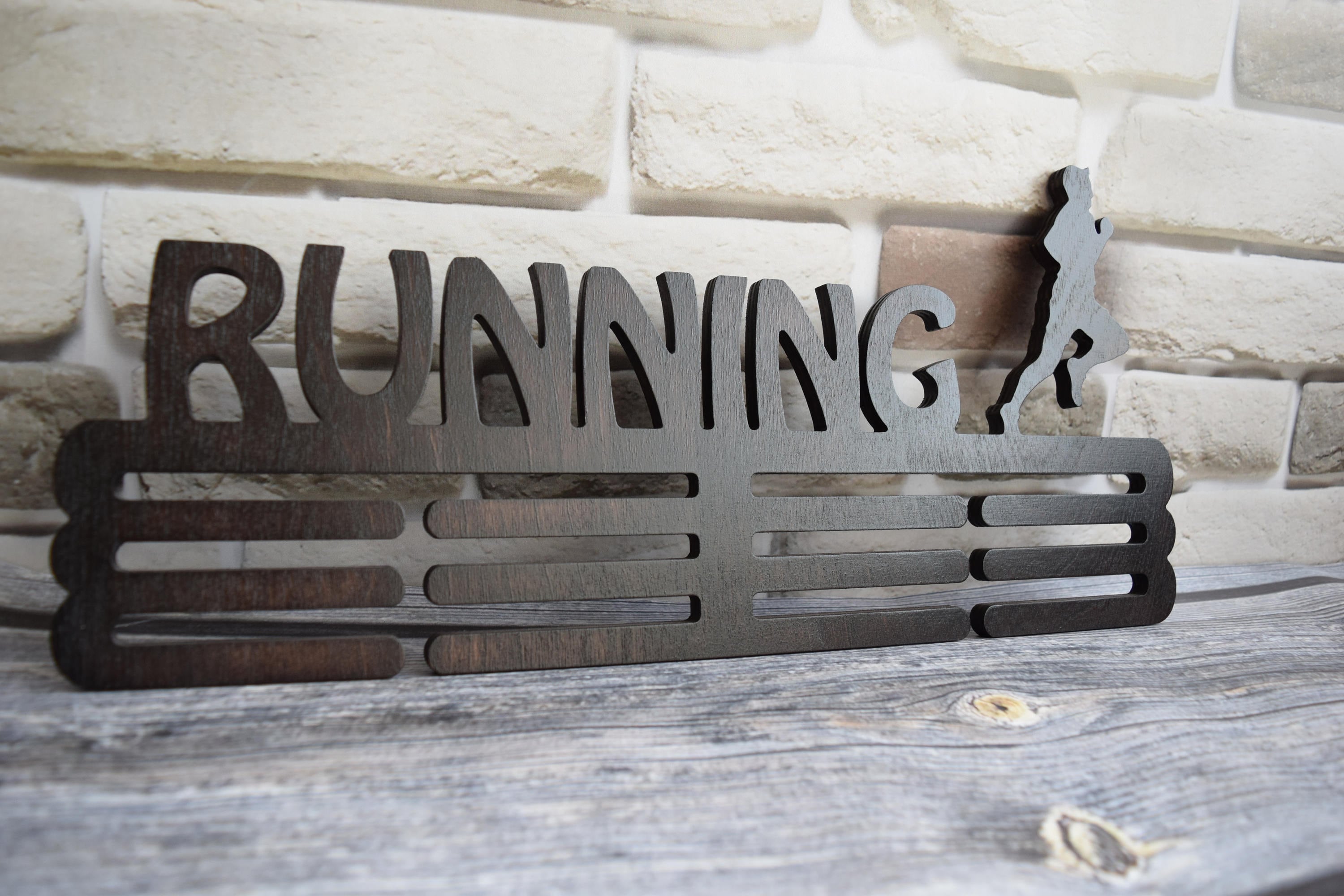 Personalized running medal holder Personalized medal display | Etsy