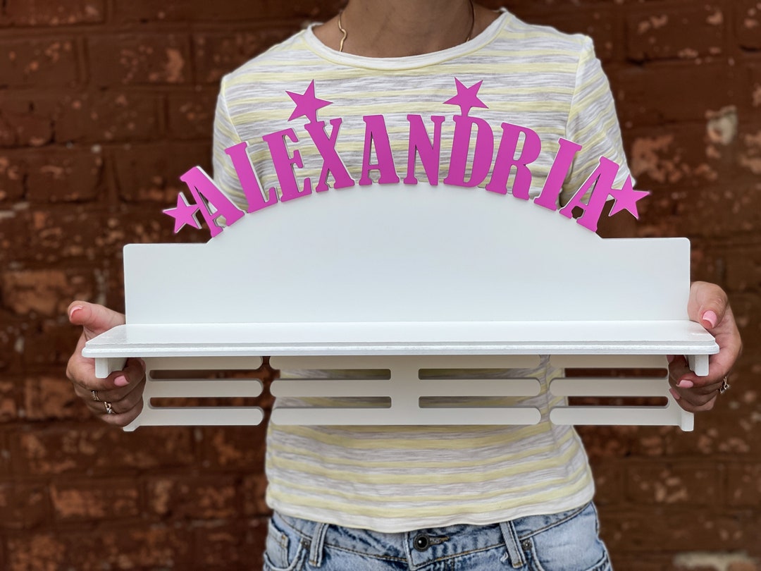 Personalized Medal Holder Trophy Shelf, Custom Trophy Display Cases ...