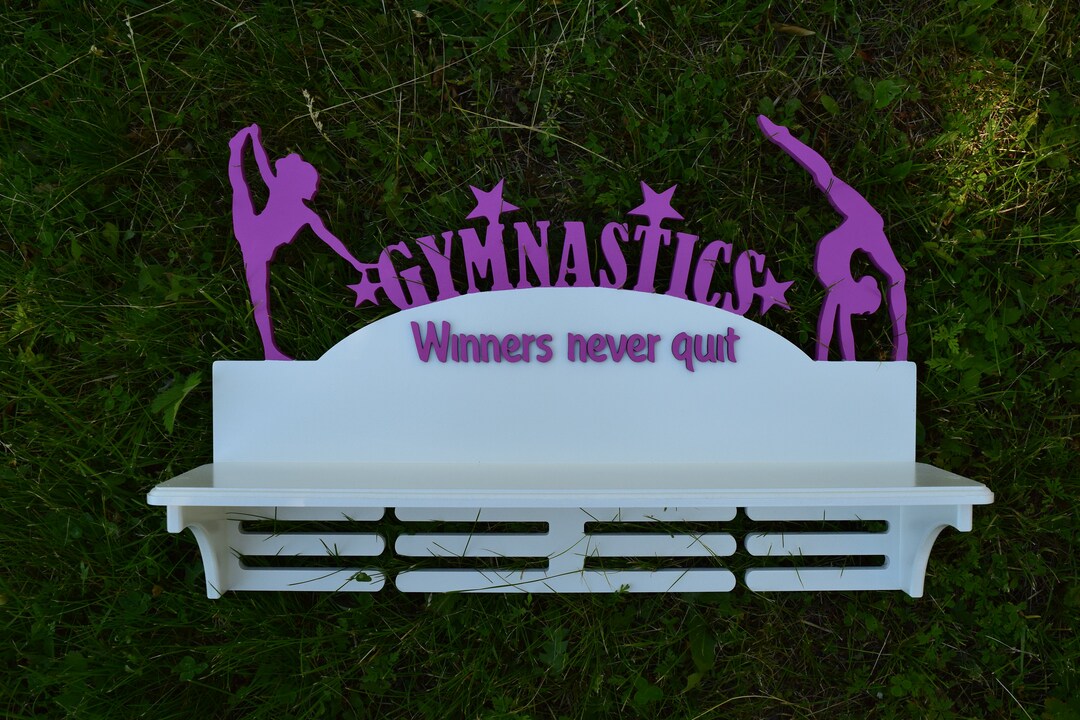 Gymnastics Trophy Shelf and Medal Holder Custom Medal Holder Trophy ...