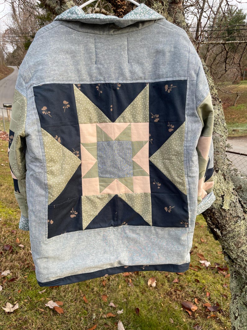 Quilted Sawtooth Mid Length Jacket - Etsy