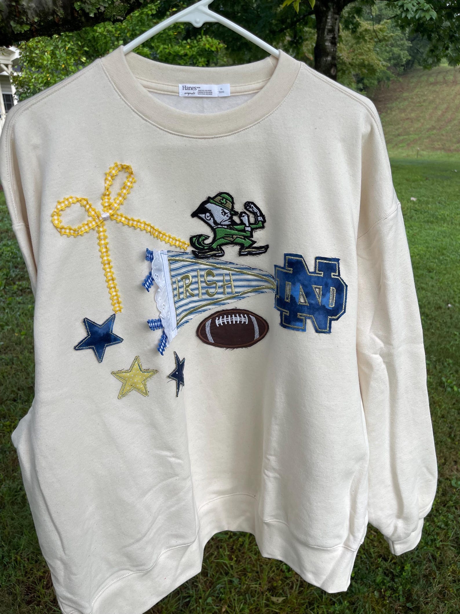 Handmade, Custom Embroidered Sports Team Sweatshirt / Can Do Any Team ...