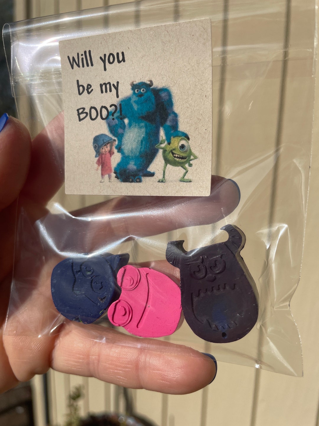 Monsters Inc Valentines // Monsters Inc Crayons // Valentine Crayon ...