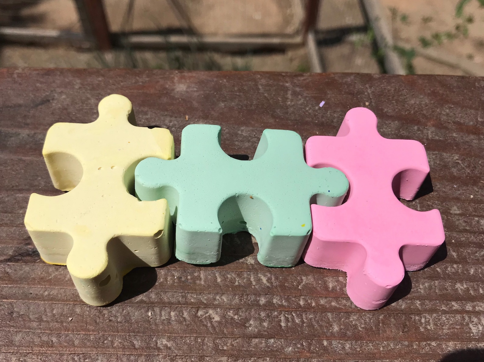 Puzzle Chalk // Sidewalk Chalk // Puzzle Gift // Autism Gift | Etsy