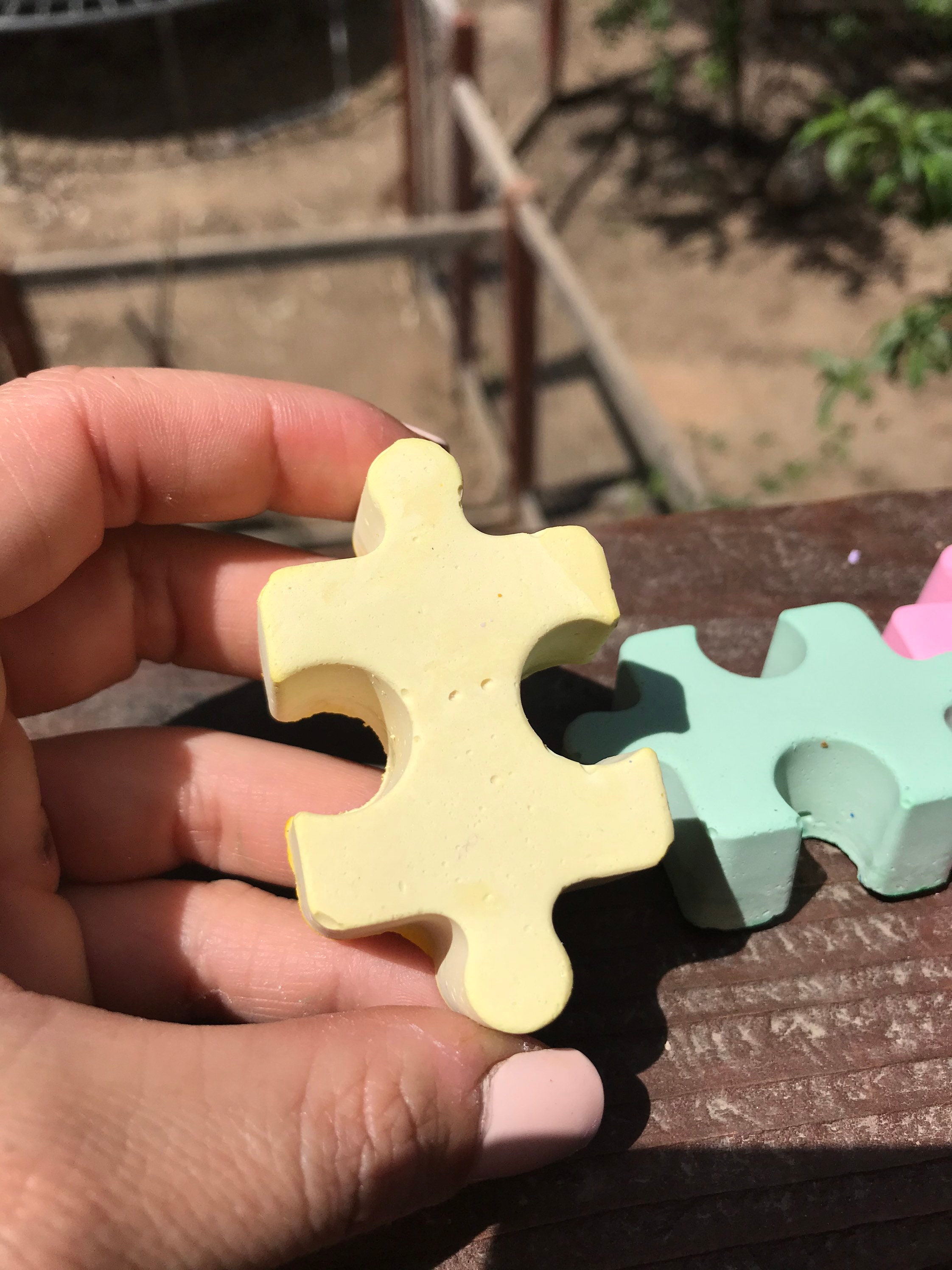 Puzzle Chalk // Sidewalk Chalk // Puzzle Gift // Autism Gift | Etsy