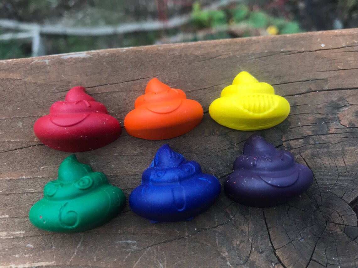 Poop Crayons // Funny Crayons // Poop Crayon Favors // Poop | Etsy