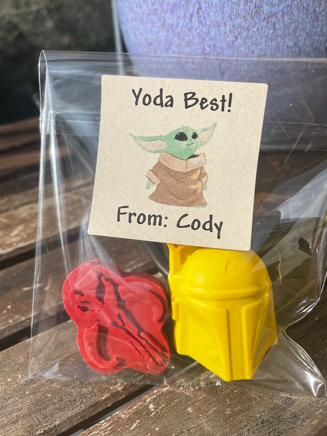 Yoda Valentine Favors Yoda Crayons Yoda Valentine Yoda Favor