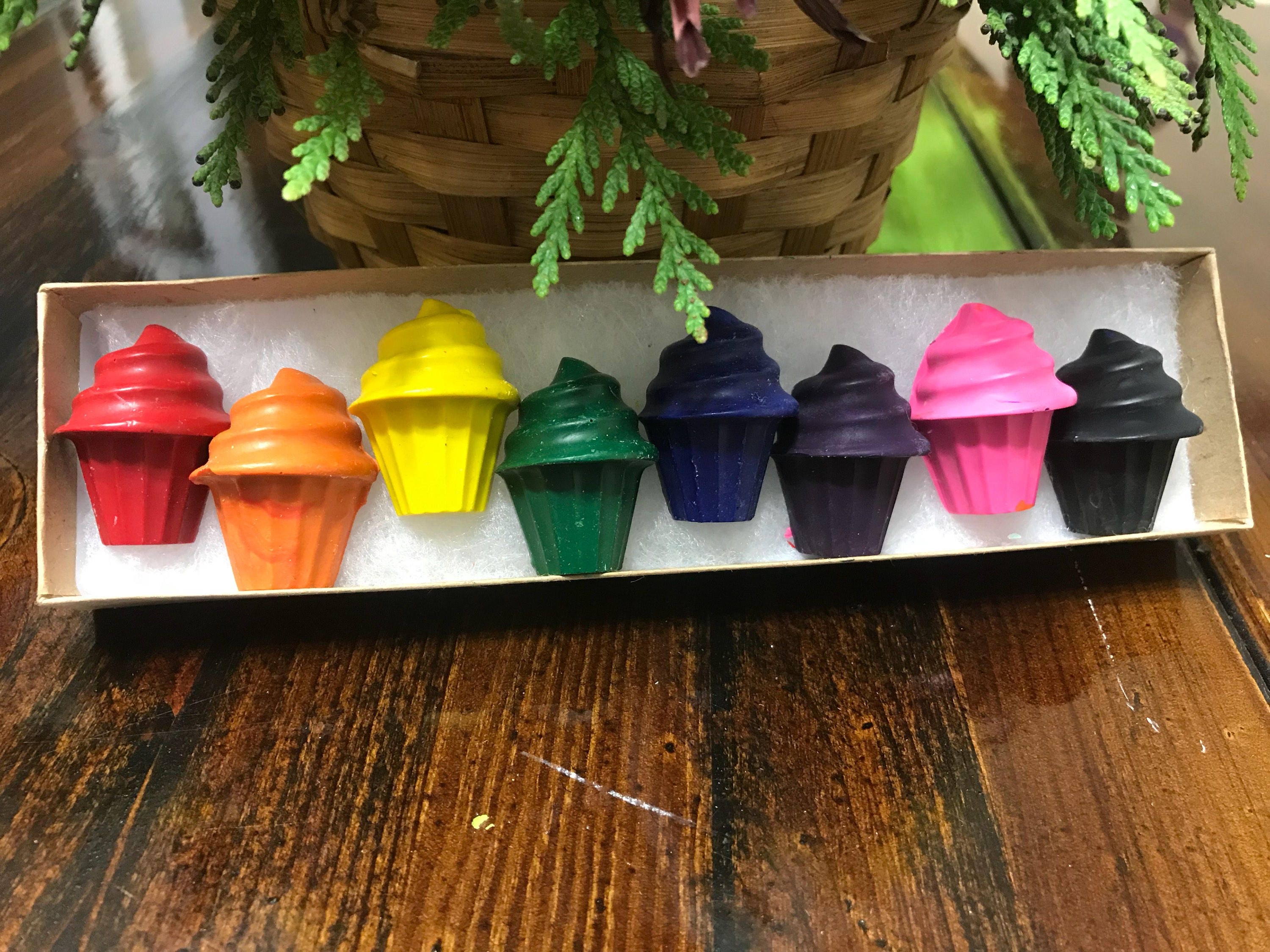 Cupcake Crayons // Kids Crayon Boxes // Birthday Thank You - Etsy