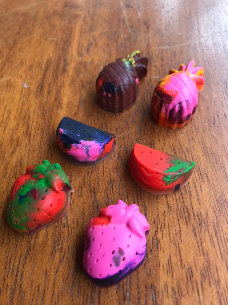 Fruit Crayons // Personalized Crayon // Fruit Favor // Kids Party Favor ...