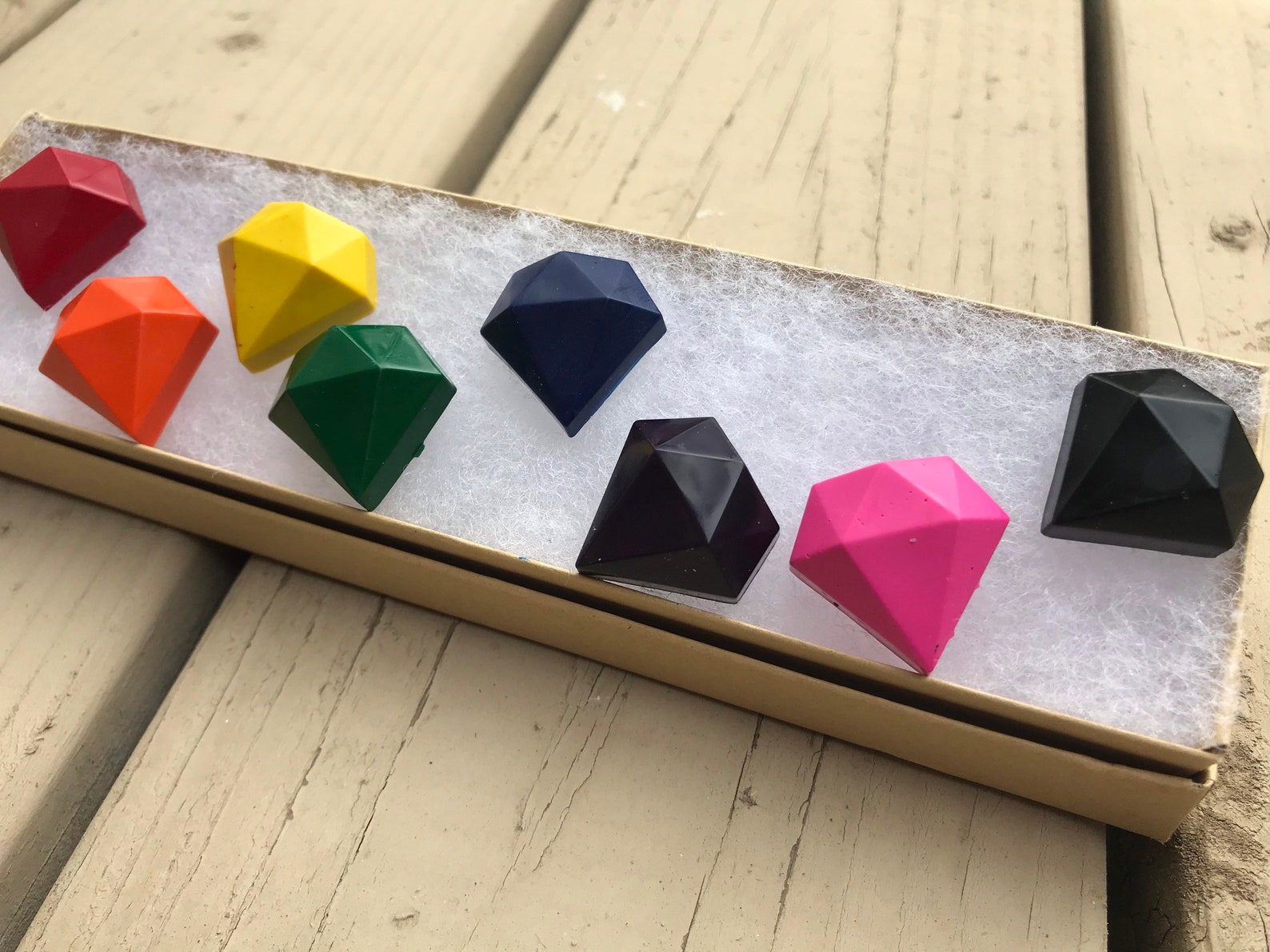 Diamond Crayon Box // Personalized Crayon Box // Diamond - Etsy