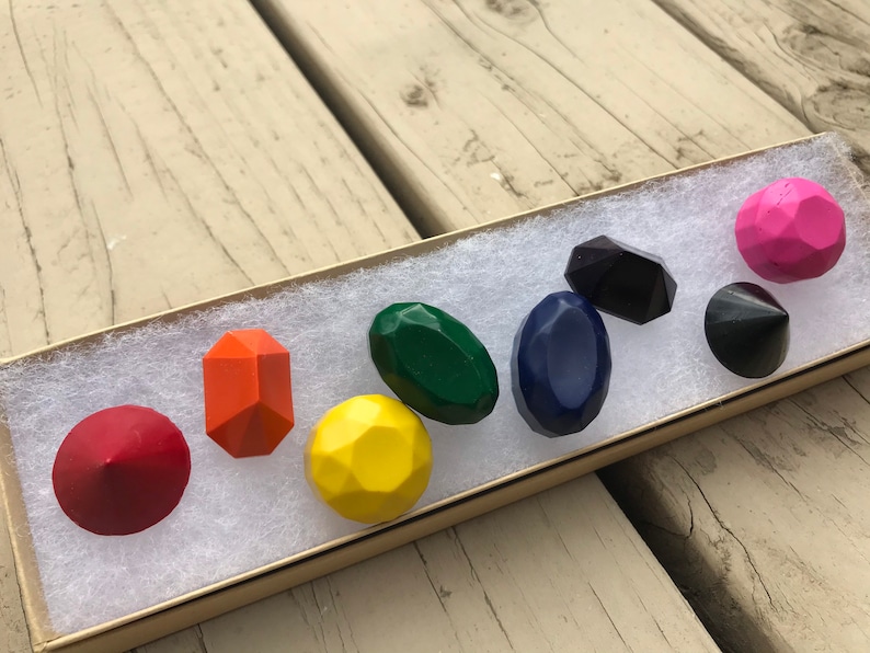 Gem Crayons // Diamond Crayons // Kids Crayon Box // - Etsy