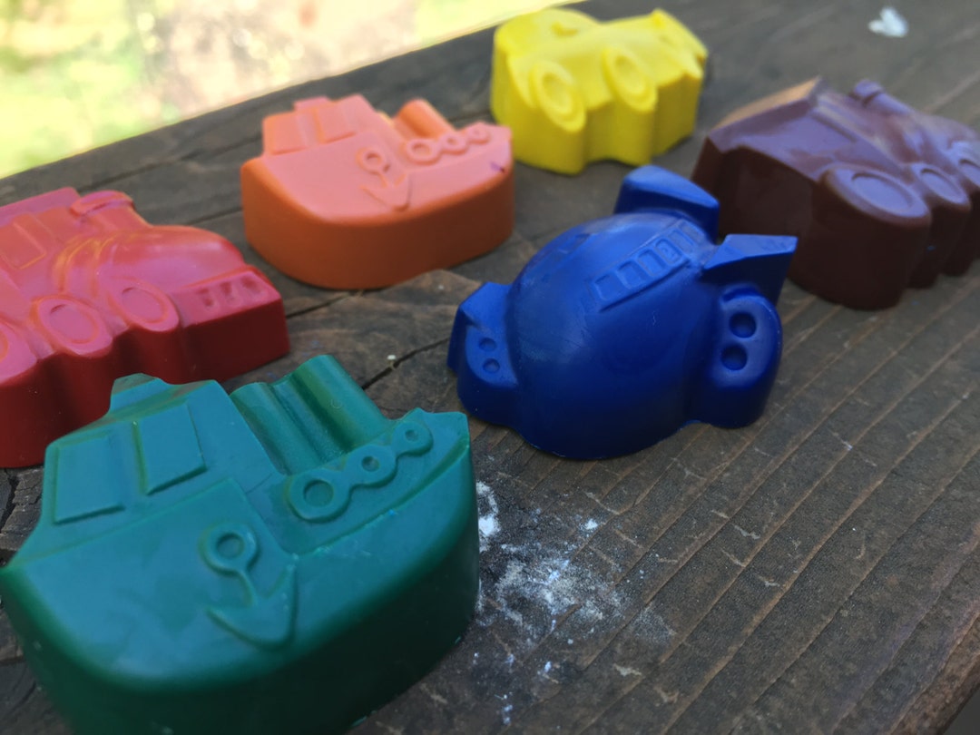 Transportation Party // Crayon Goodie Bags // Boat Crayon // Train ...