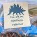 Dino Valentines for Kids // Personalized Valentine // Dino Valentine ...