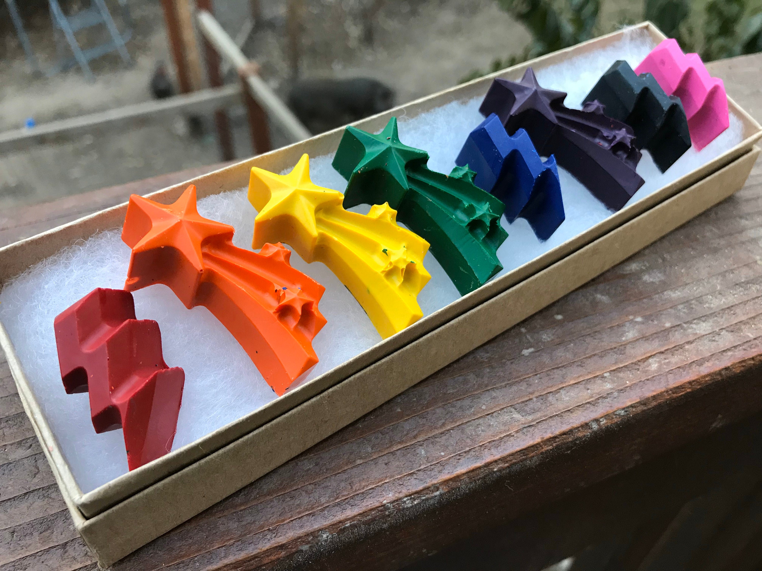 Shooting Star Crayon Box // Lightning Crayons // Star Crayons - Etsy