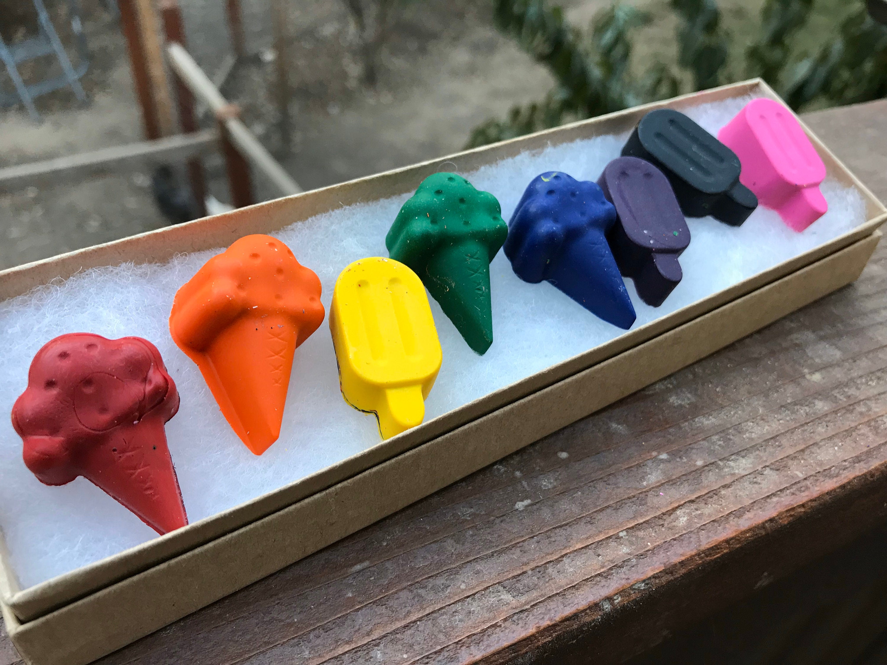 Ice Cream Crayons // Ice Cream Favor // Kids Crayon Box // Ice - Etsy