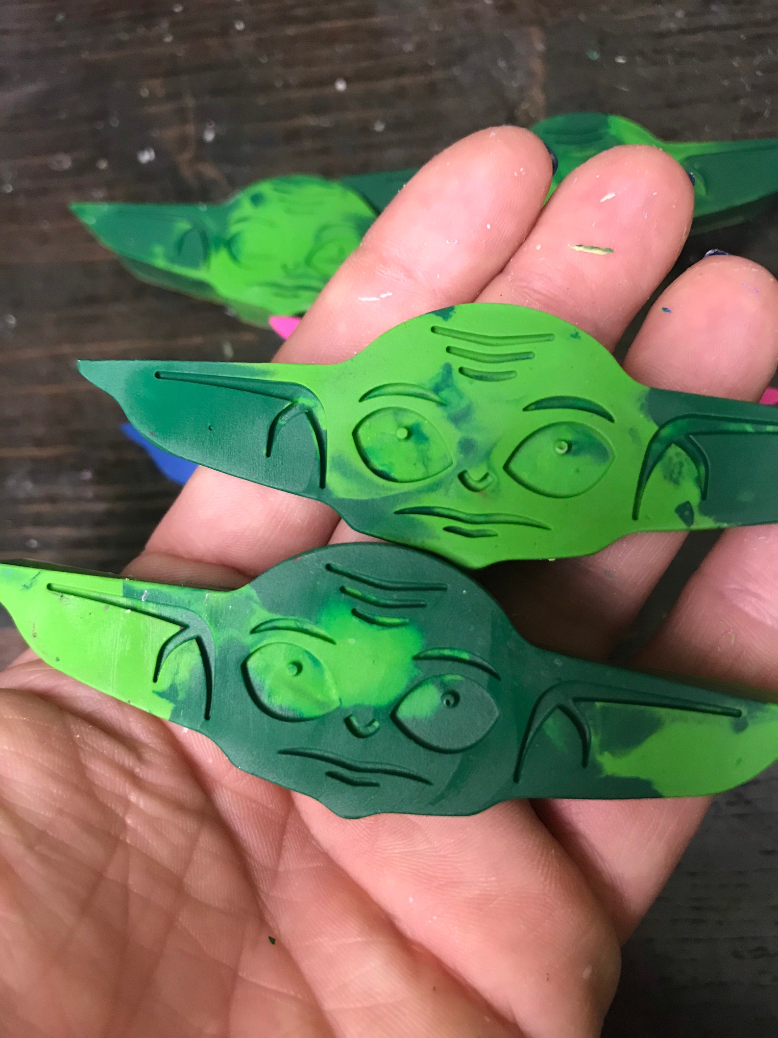 Baby Yoda Crayons Grogu Crayons Star Wars Crayons Etsy