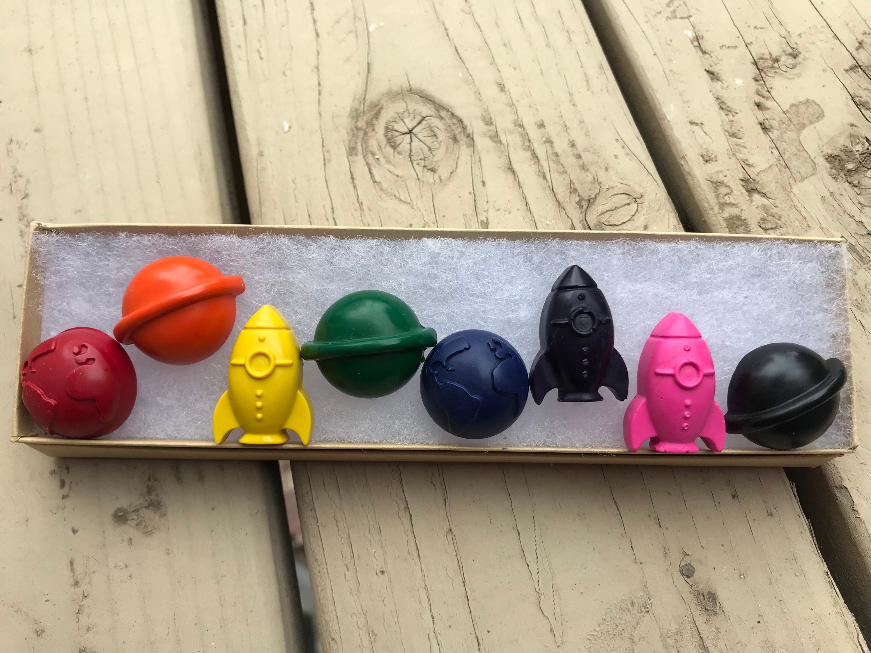 Space Crayons // Astronaut Crayons // Space Crayon Box // - Etsy