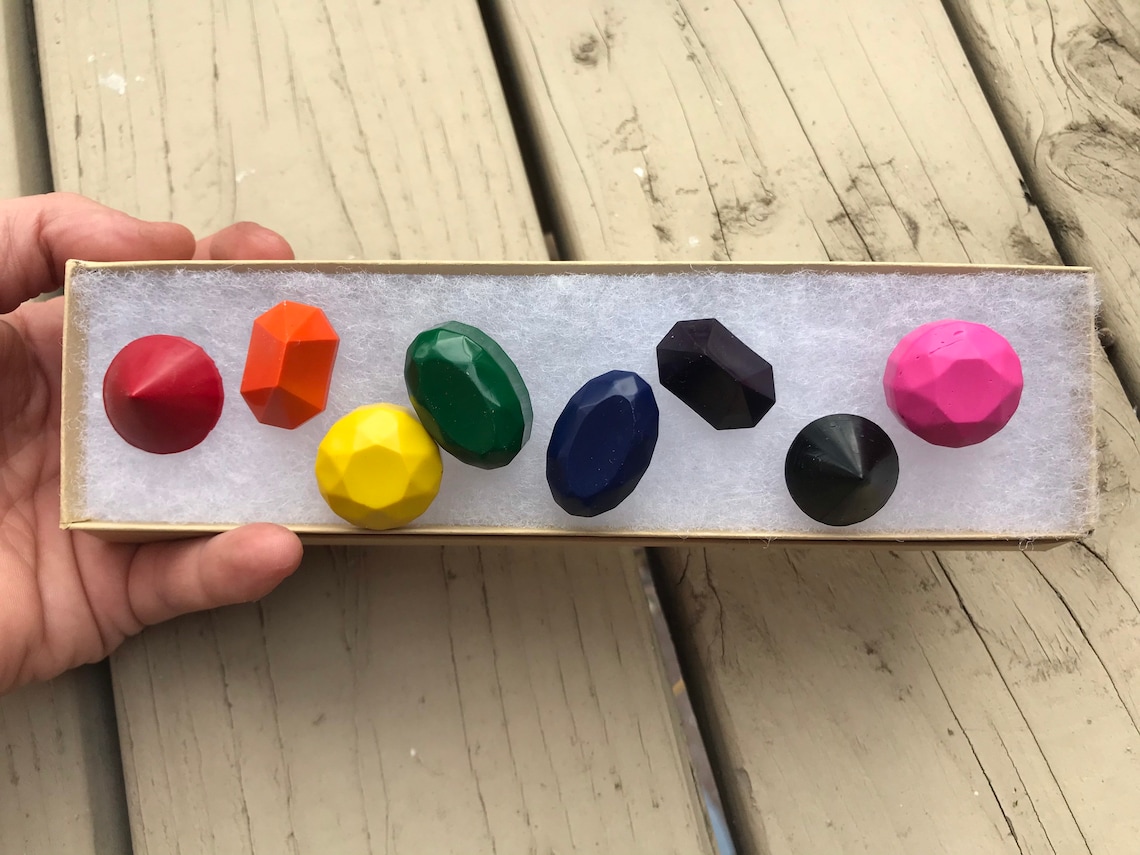 Gem Crayons // Diamond Crayons // Kids Crayon Box // - Etsy