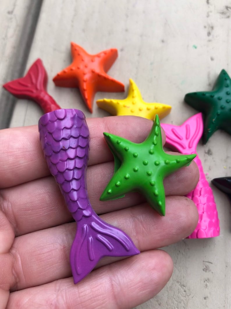 Mermaid Crayon Box // Mermaid Crayons // Mermaid Crayon Gift - Etsy