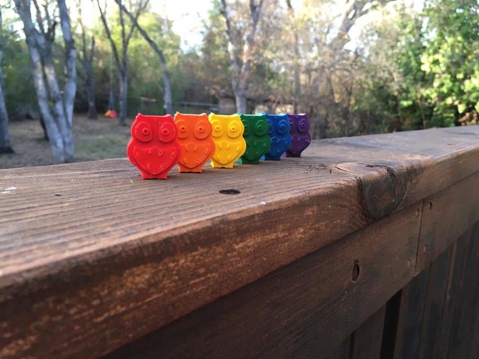 Owl Crayons // Owl Birthday Party // Party Favor Bags // Owl - Etsy