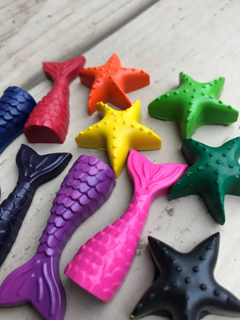 Mermaid Crayon Box // Mermaid Crayons // Mermaid Crayon Gift - Etsy