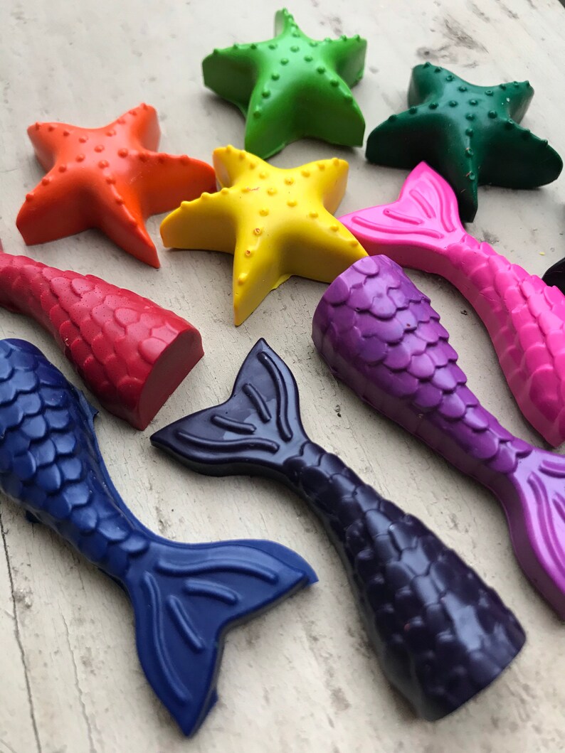 Mermaid Crayon Box // Mermaid Crayons // Mermaid Crayon Gift - Etsy