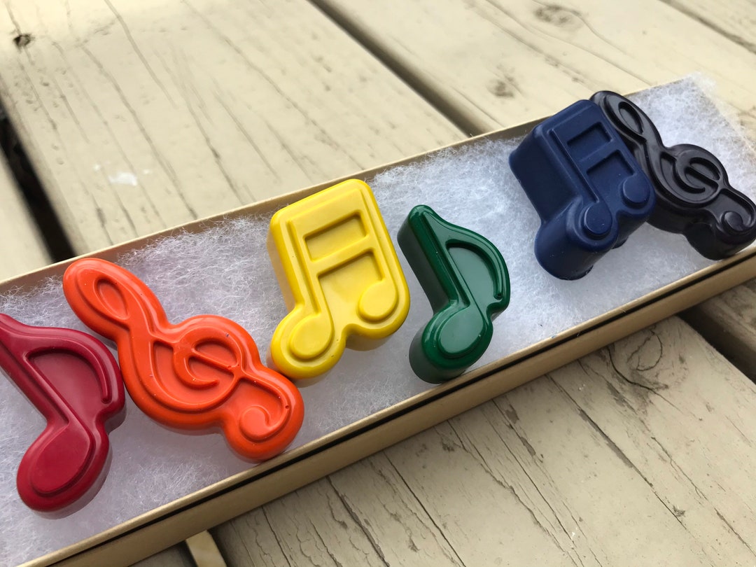 Music Crayon Box // Music Note Crayons // Music Gift // Kids Crayon ...