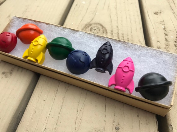 Space Crayons // Astronaut Crayons // Space Crayon Box // | Etsy