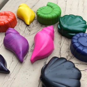 Shell Crayon Box // Shell Crayons // Ocean Coloring // Ocean Crayons ...