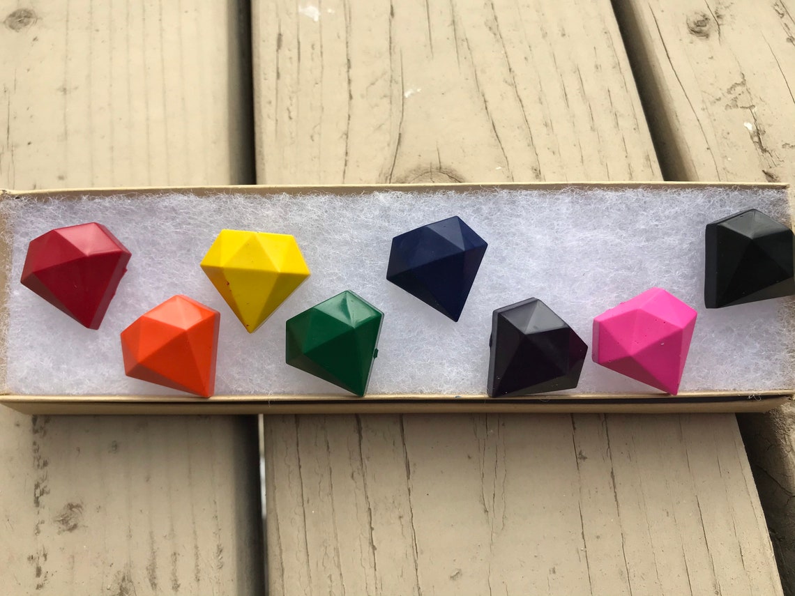 Diamond Crayon Box // Personalized Crayon Box // Diamond - Etsy